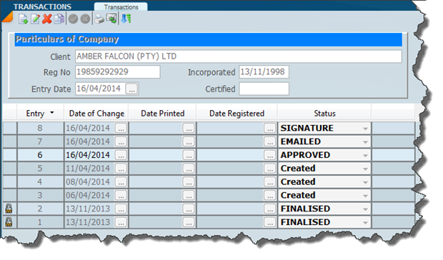 Printing Transaction Back In Time