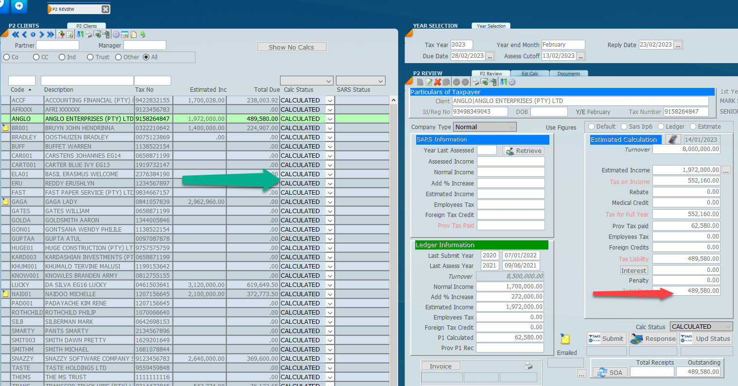 Retrieve IRP6 data